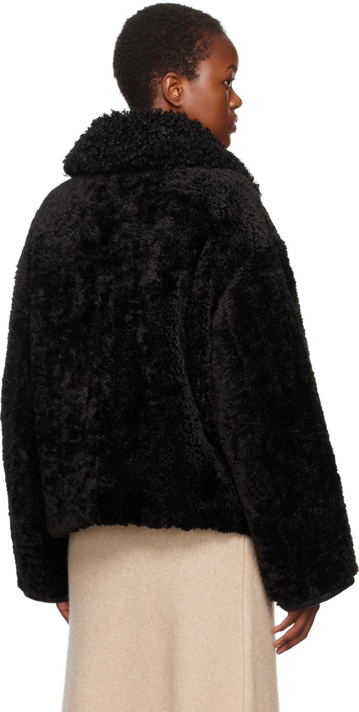 Stand Studio Black Joann Faux-Fur Jacket Stand Studio