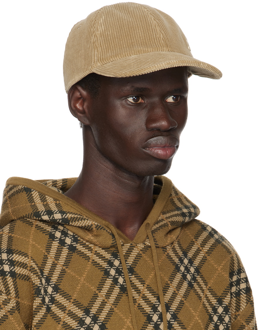 Burberry Beige Corduroy Baseball Cap Burberry