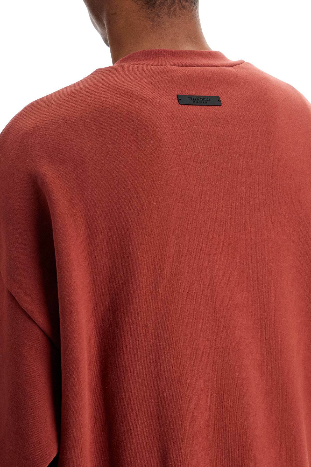 FEAR OF GOD ESSENTIALS heavy fleece crewneck sweatshirt Red Fear Of God ...