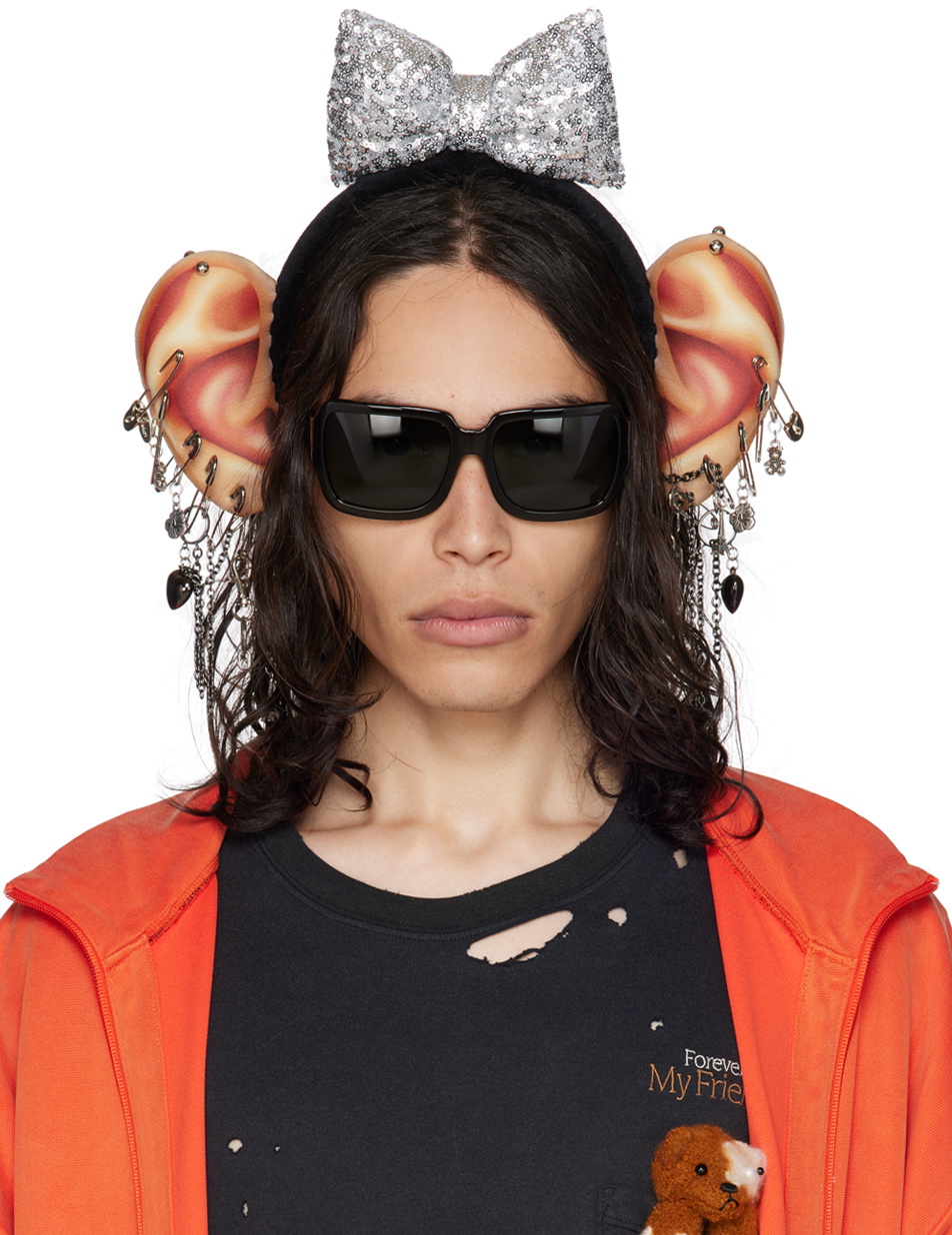 Doublet Black Ear Headband Doublet