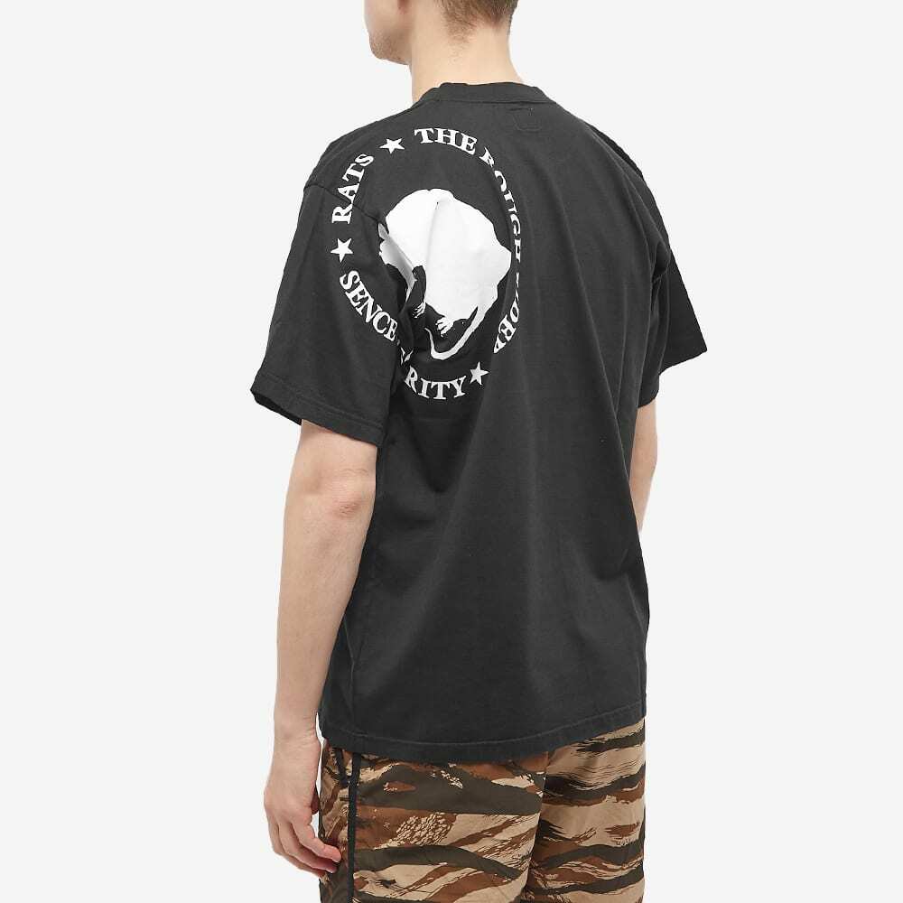 Rats Men's Script Big Logo T-Shirt in Black Rats