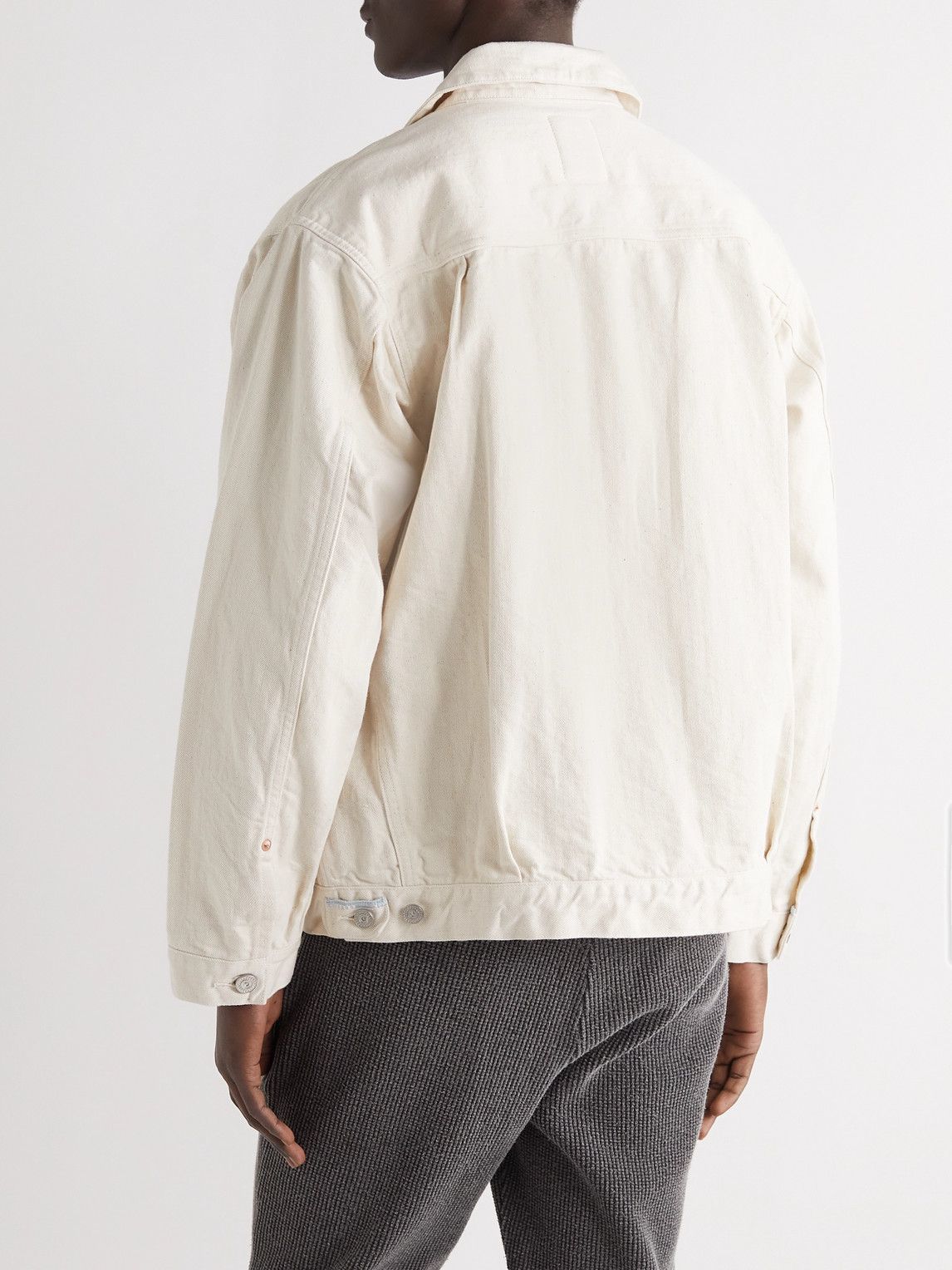 COTTLE - Cotton and Linen-Blend Denim Jacket - Neutrals