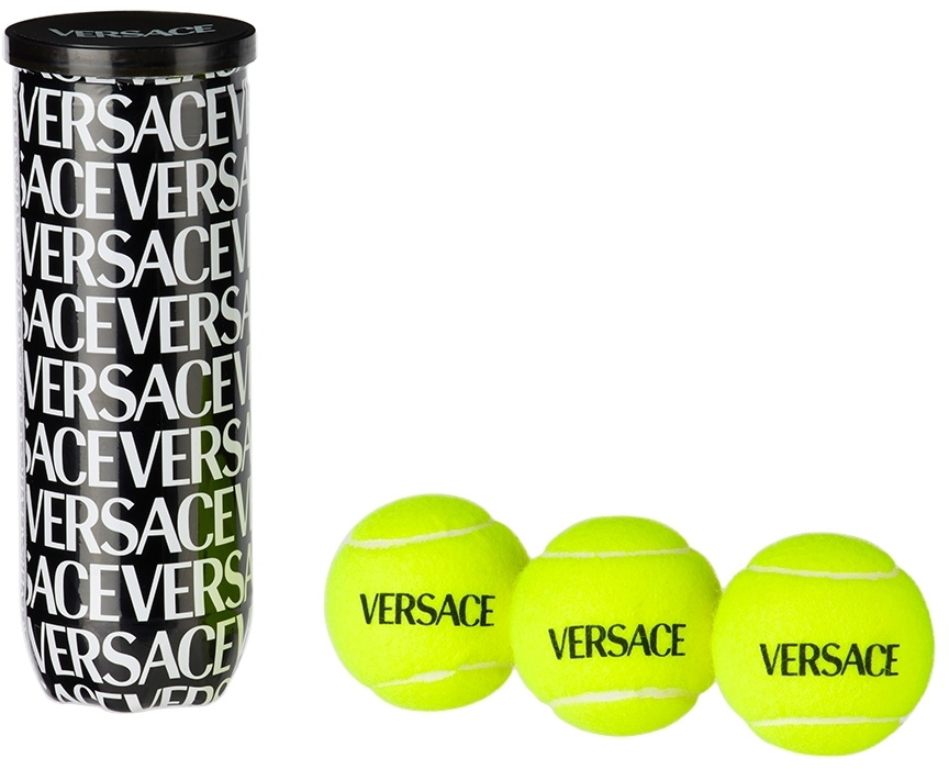 Versace Three-Pack Yellow Logo Tennis Balls Versace