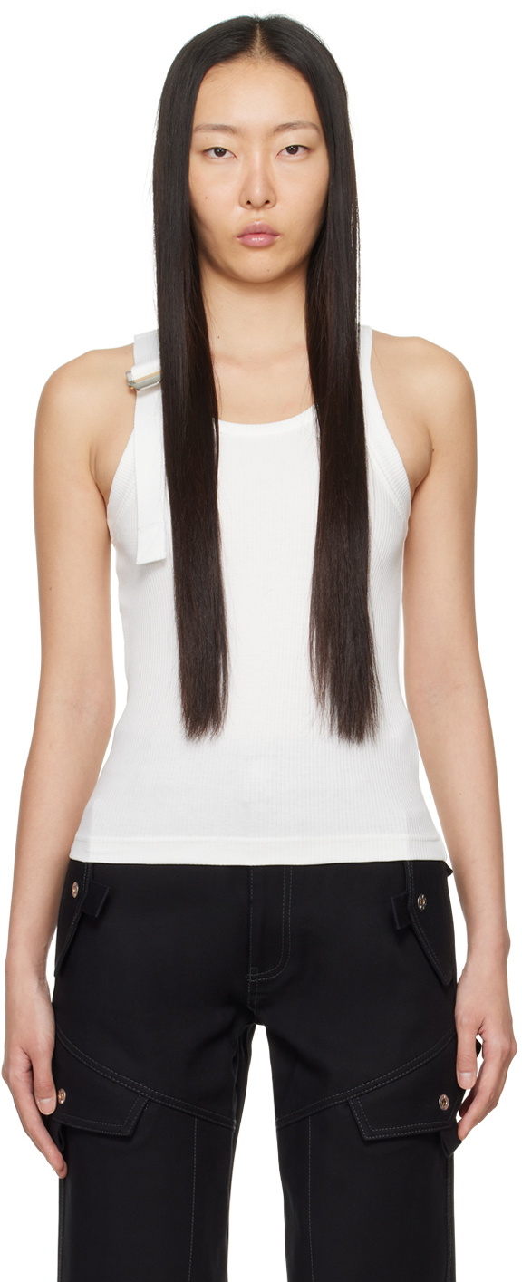 Dion Lee White Safety Slider Tank Top Dion Lee