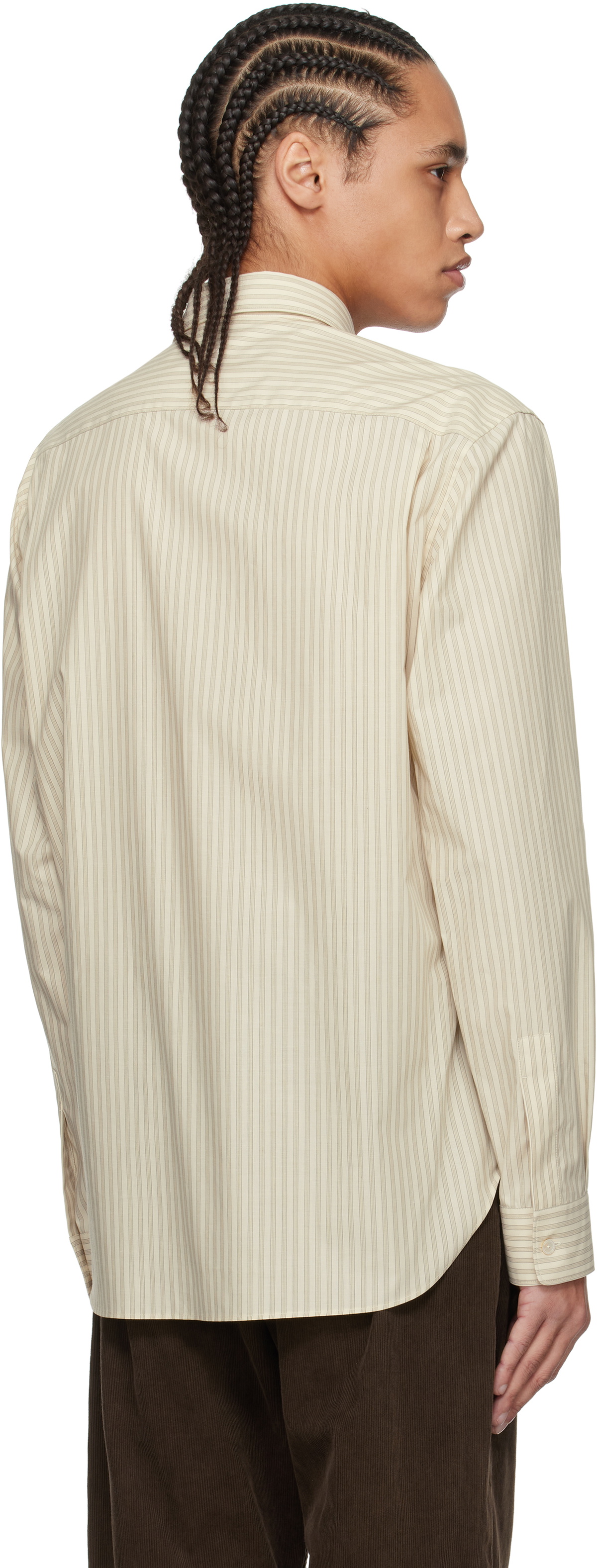 The Row Off-White & Green Ashford Shirt The Row