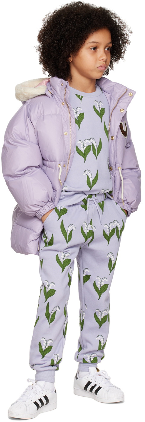 Mini Rodini Kids Purple Horseshoe Heavy Puffer Jacket Mini Rodini