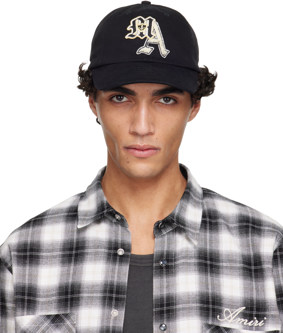AMIRI Black Varsity Patch Cap Amiri