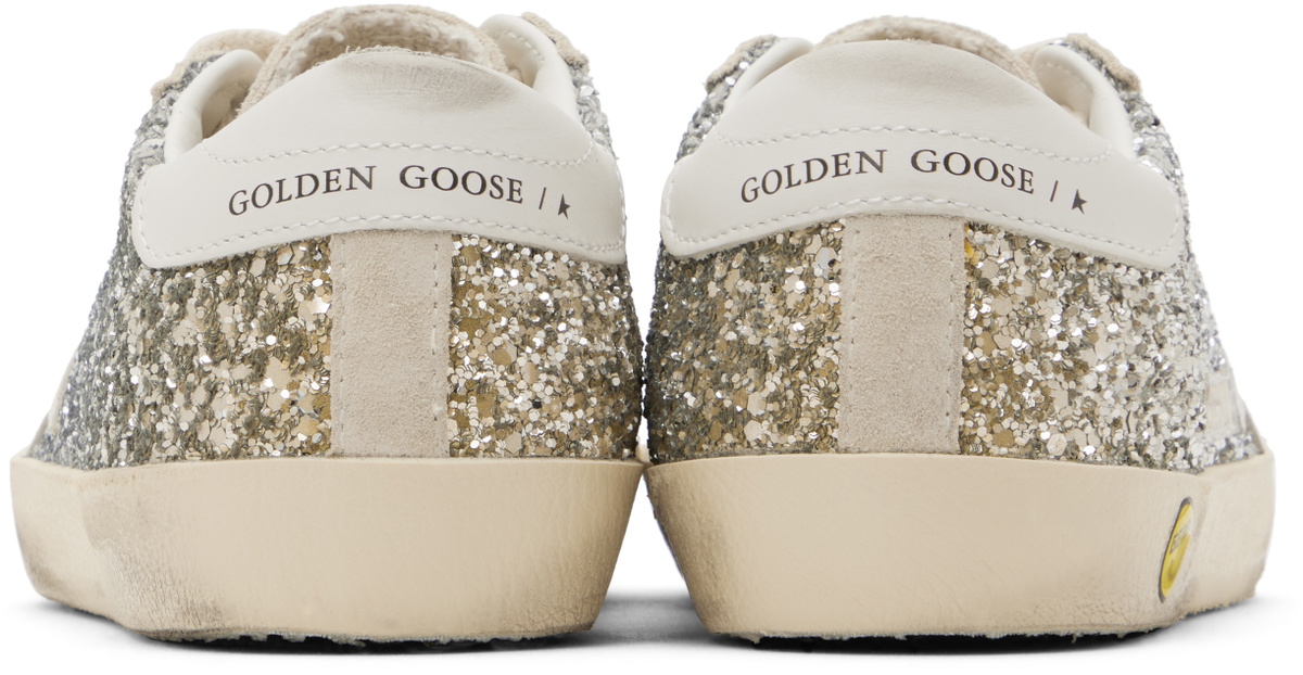 Golden Goose Kids Beige & Silver Super-Star Classic Sneakers Golden ...