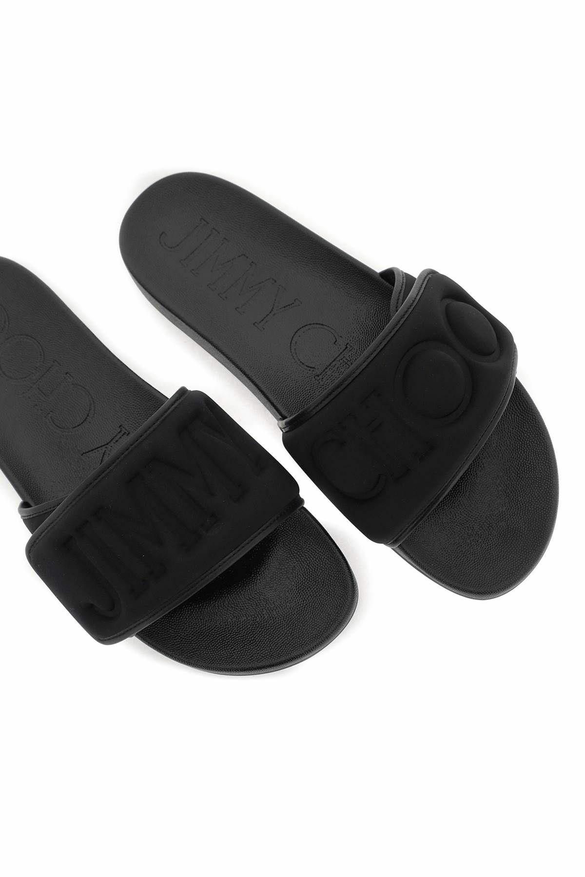 JIMMY CHOO slides with logo Black Jimmy Choo