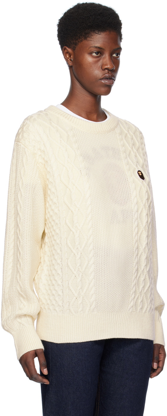 BAPE Off-White Ape Head One Point Sweater A Bathing Ape
