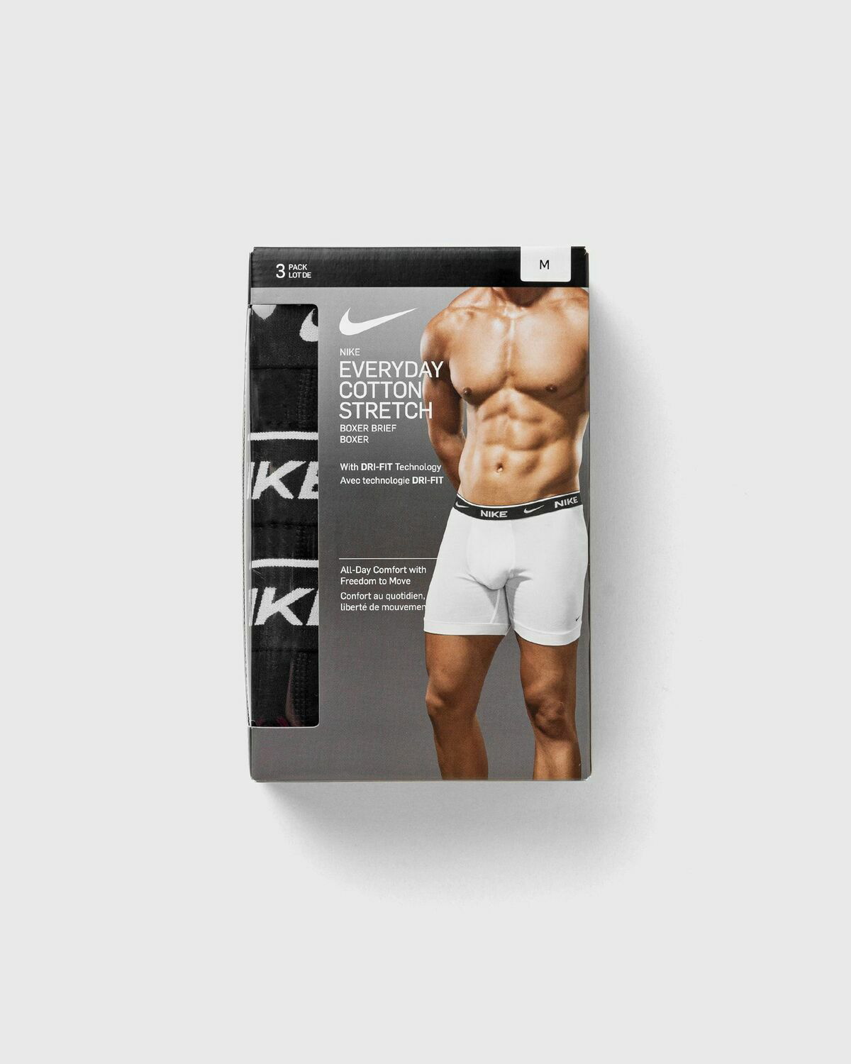 Nike Everyday Cotton Stretch Boxer Brief 3 Pack Black - Mens - Boxers ...
