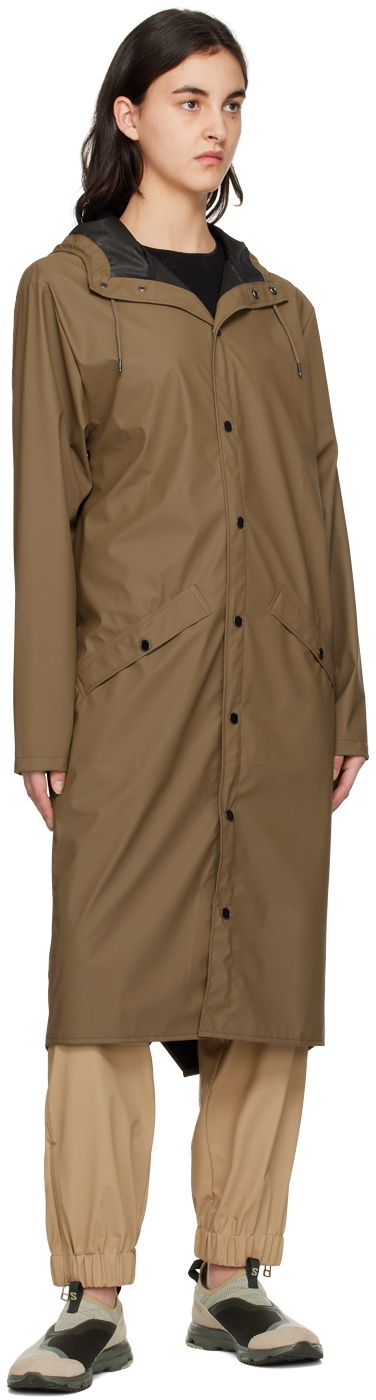 RAINS Brown Longer Coat Rains