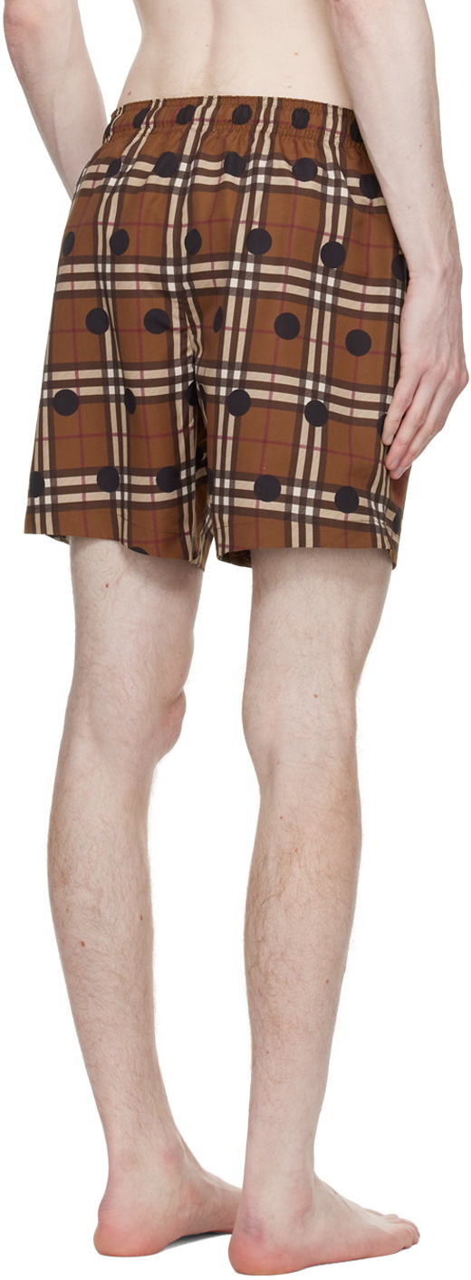 Burberry Brown Vintage Check Swim Shorts Burberry