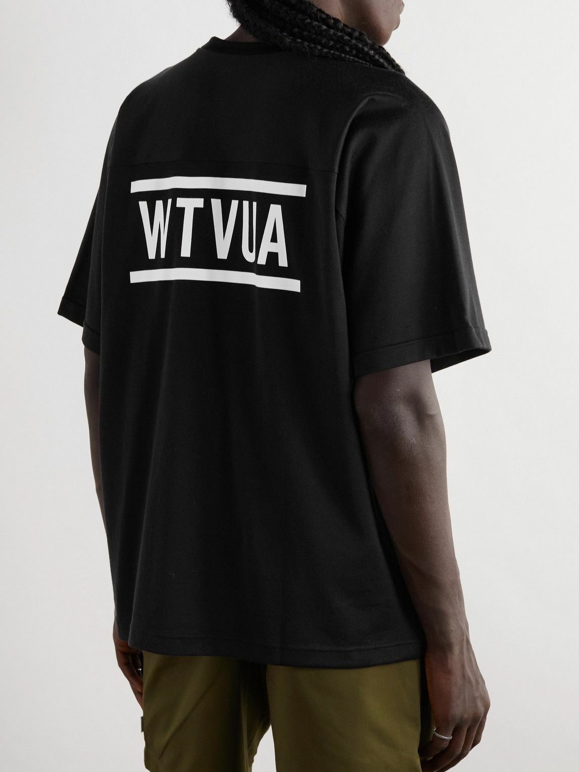 WTAPS - Printed Cotton-Blend Jersey T-Shirt - Black WTAPS