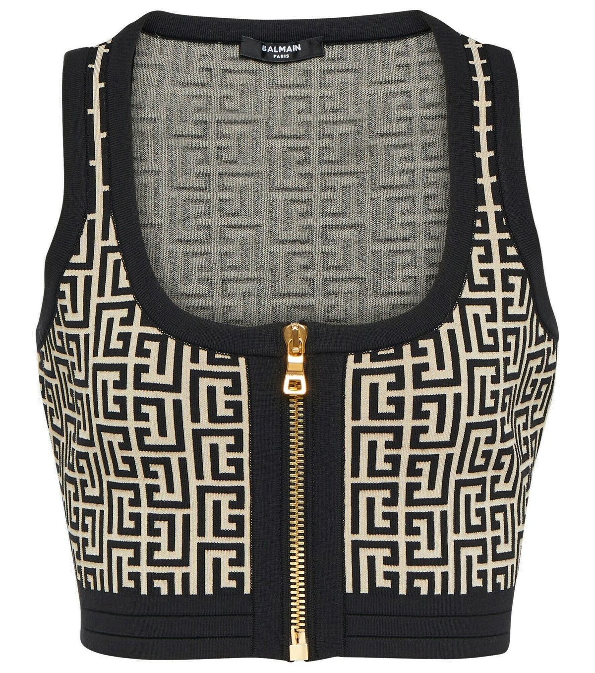 Balmain - Wool jacquard crop top Balmain