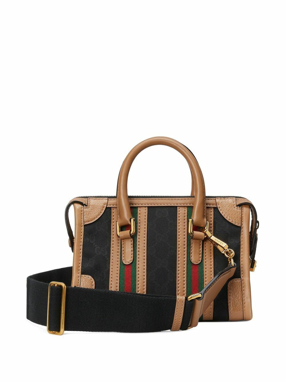 GUCCI - Web Detail Leather Handbag Gucci