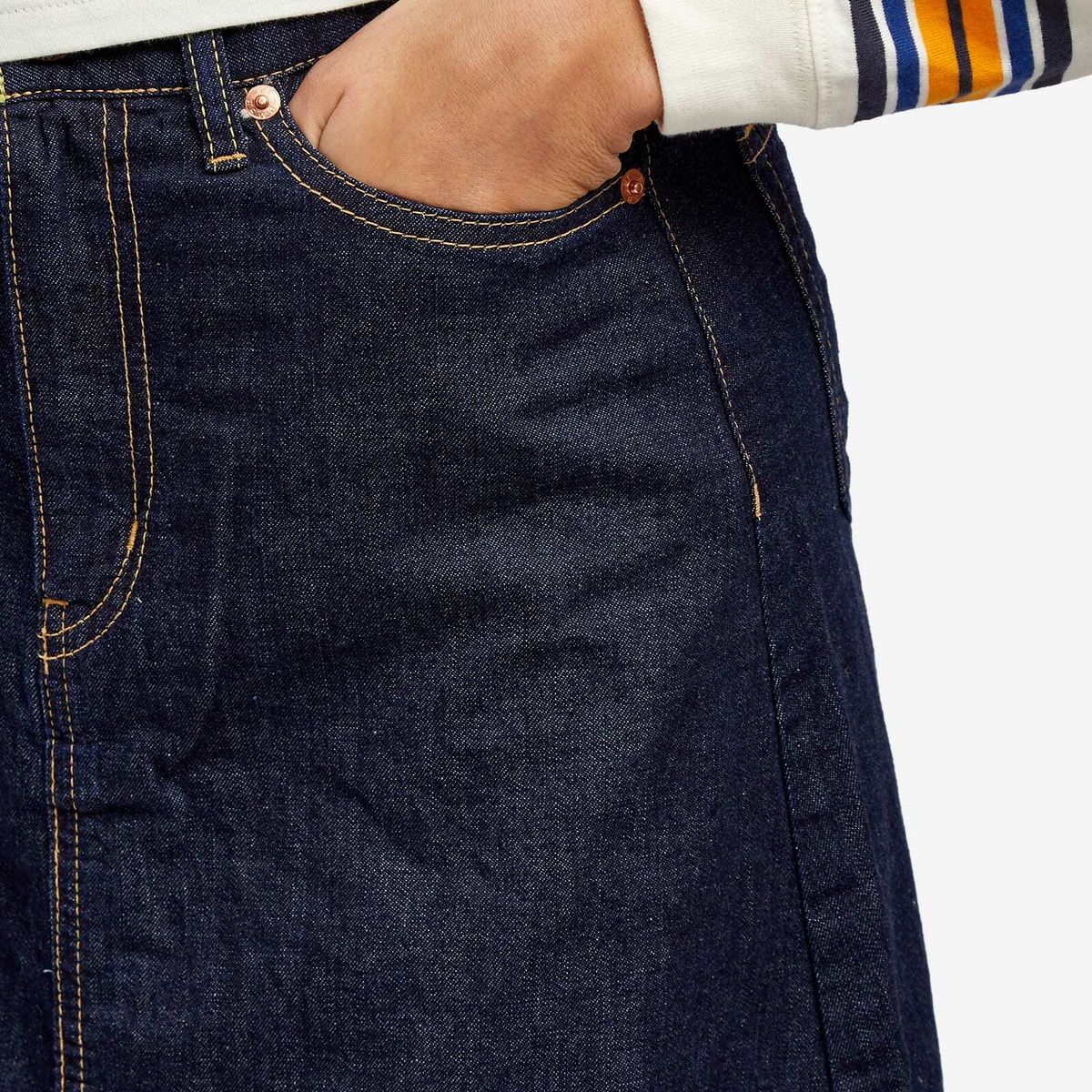 Beams Boy Women's 5 Denim Pocket Skirt in Blue Indigo Beams Boy