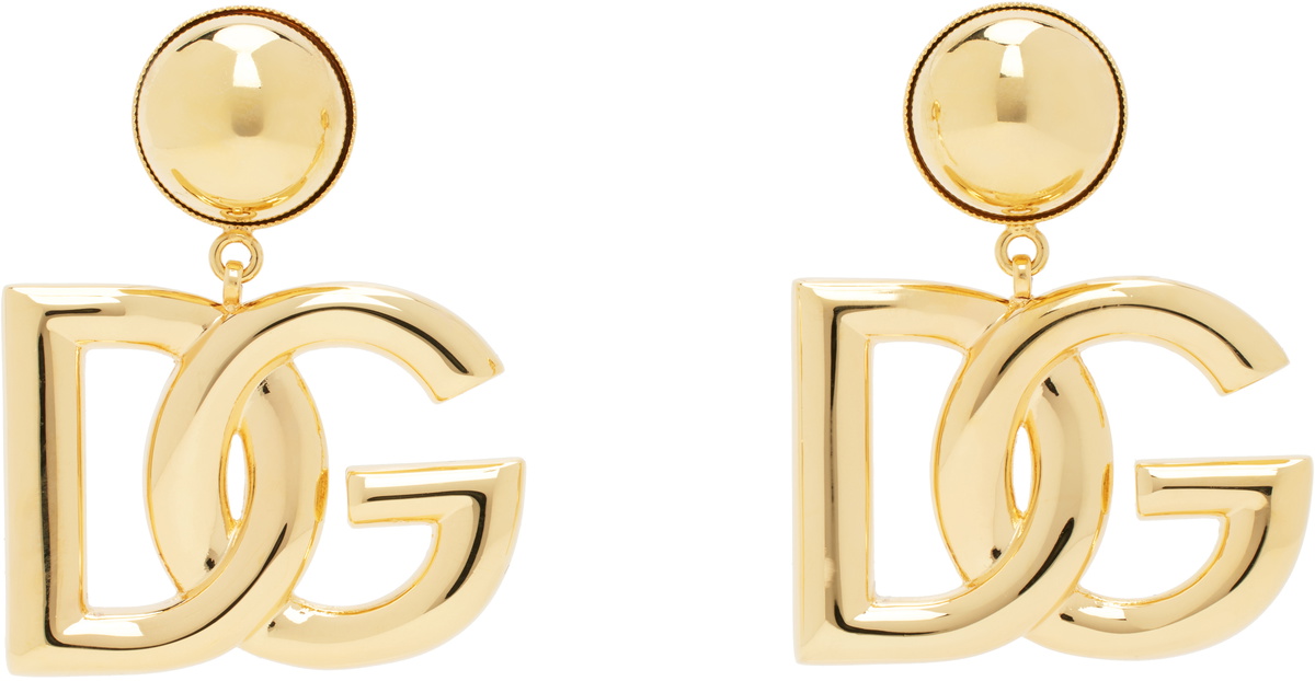 Dolce&Gabbana Gold 'DG' Logo Clip-On Earrings Dolce & Gabbana