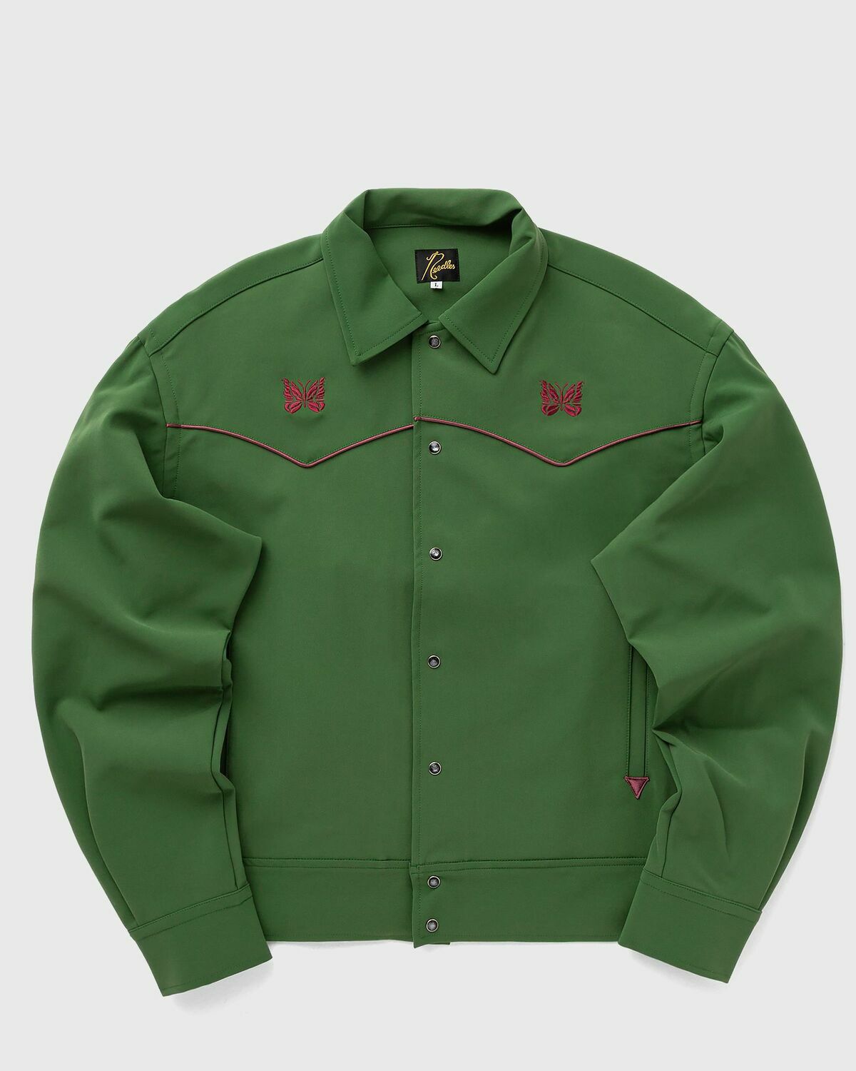Needles Piping Cowboy Jacket Green Mens Overshirt Needles