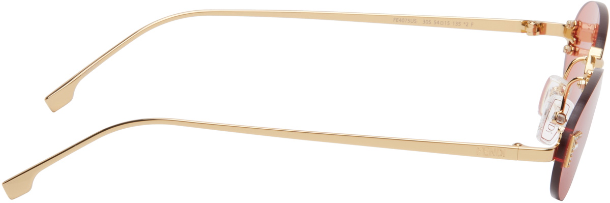 Fendi Gold Fendi First Crystal Sunglasses Fendi