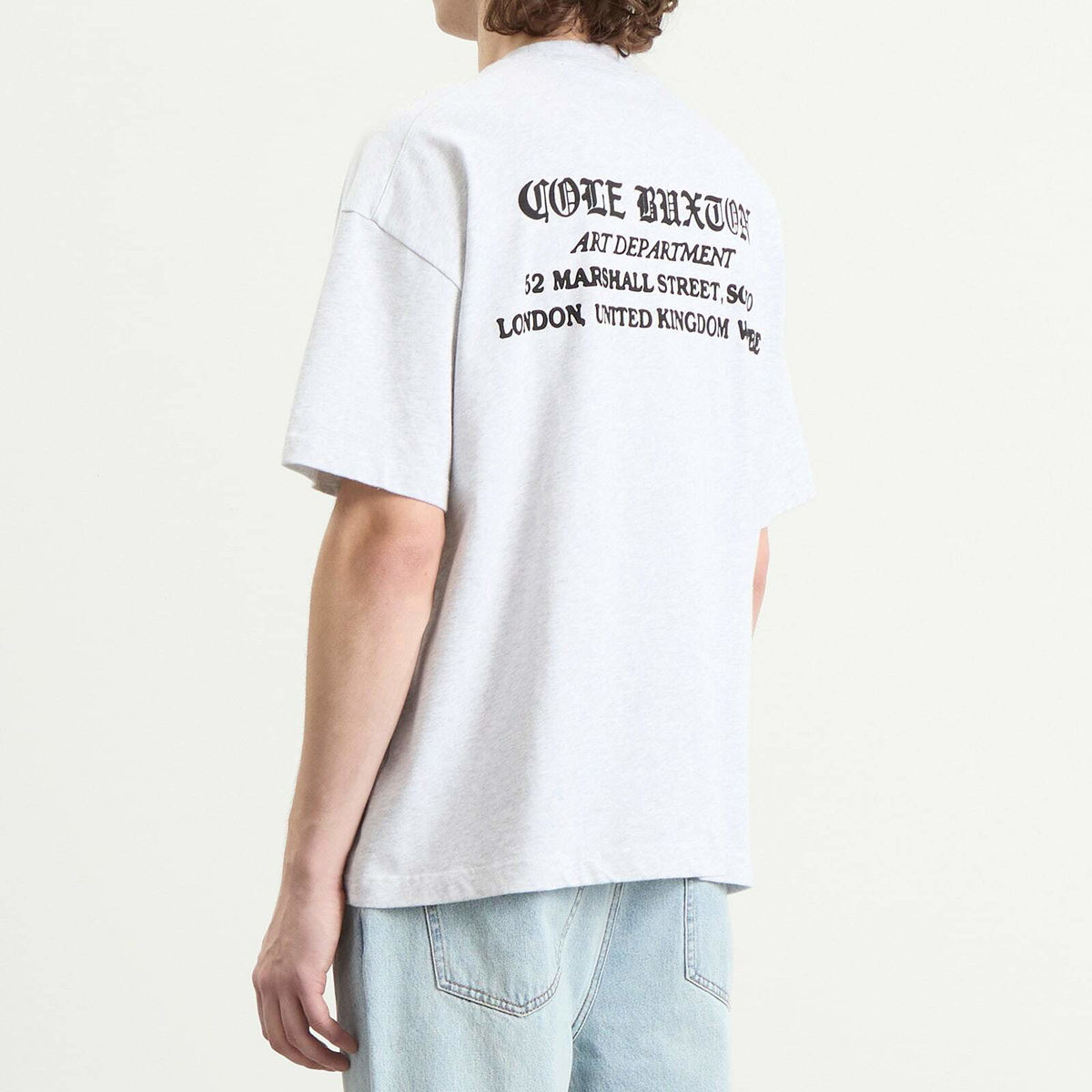 Cole Buxton Men's Art Department T-Shirt in Light Grey Marl Cole Buxton