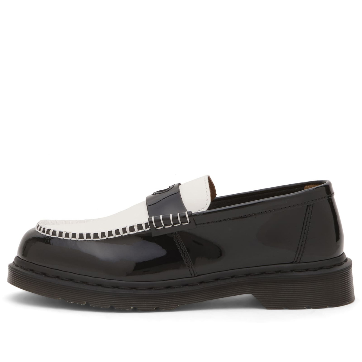 Dr. Martens Women's Penton Heart Loafer in Black/White Dr. Martens