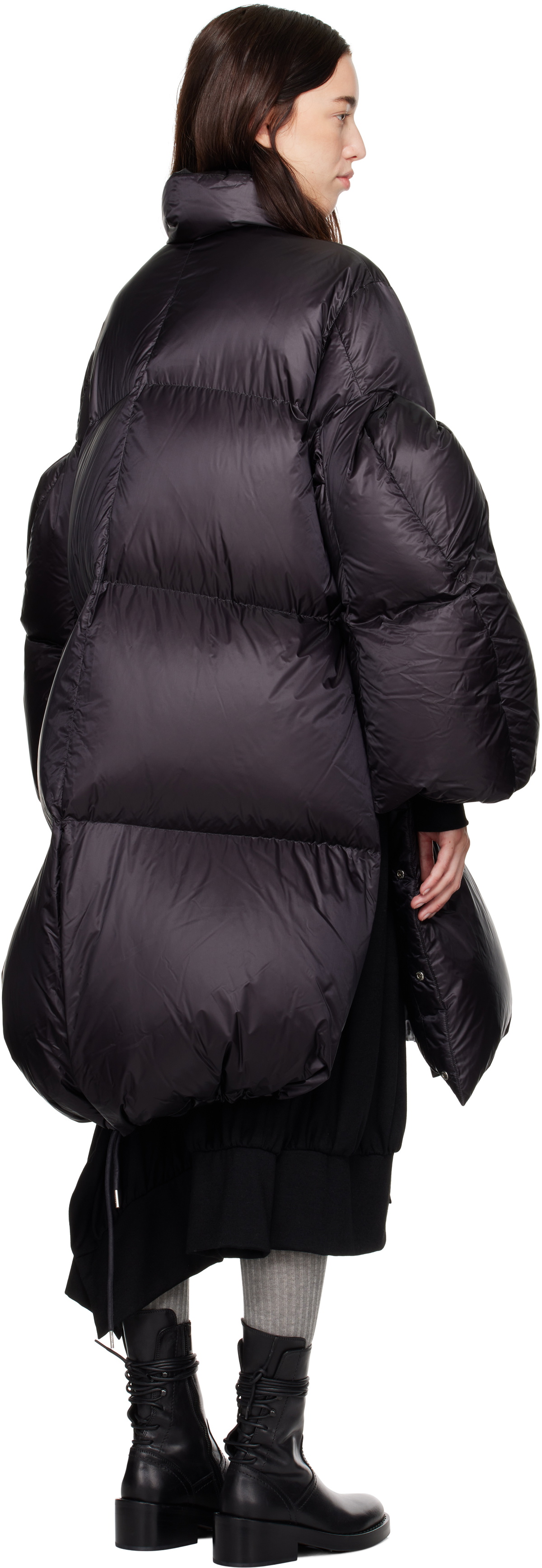 sacai Black Padded Down Coat Sacai