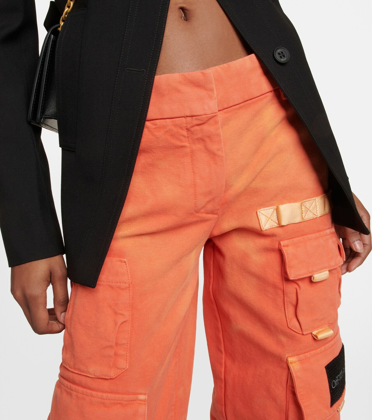 Off-White - Toybox logo wide-leg cotton cargo pants Off-White