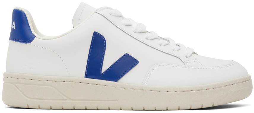 VEJA White & Blue V-12 Sneakers VEJA