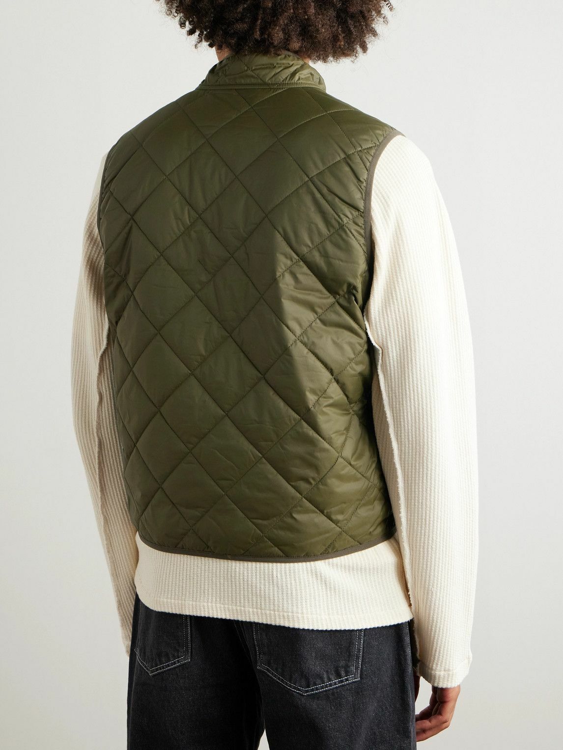 Baracuta - Logo-Embroidered Quilted Shell Gilet - Green Baracuta