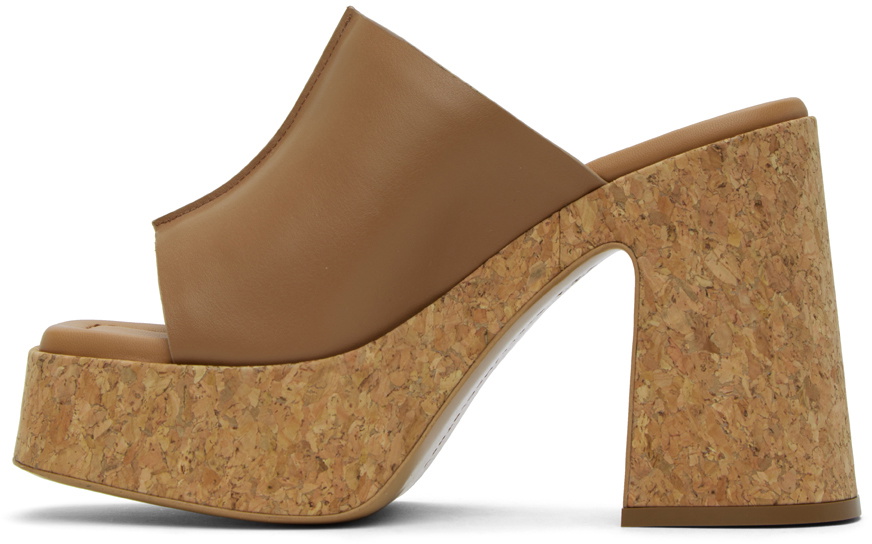 Stella McCartney Tan Skyla Platform Mules Stella McCartney