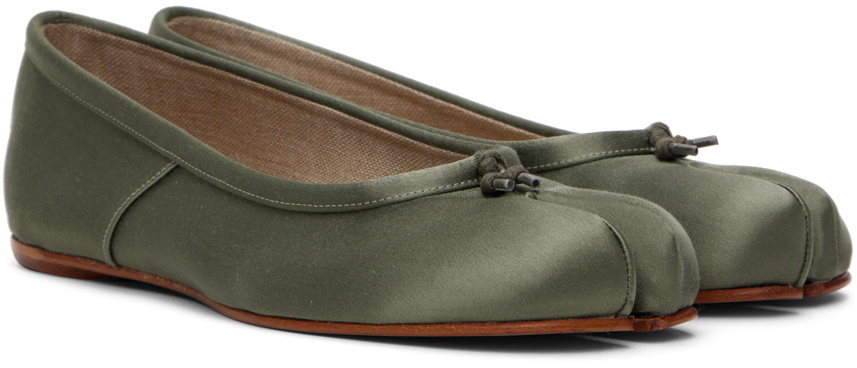 Maison Margiela Green Tabi Ballerina Flats Maison Margiela