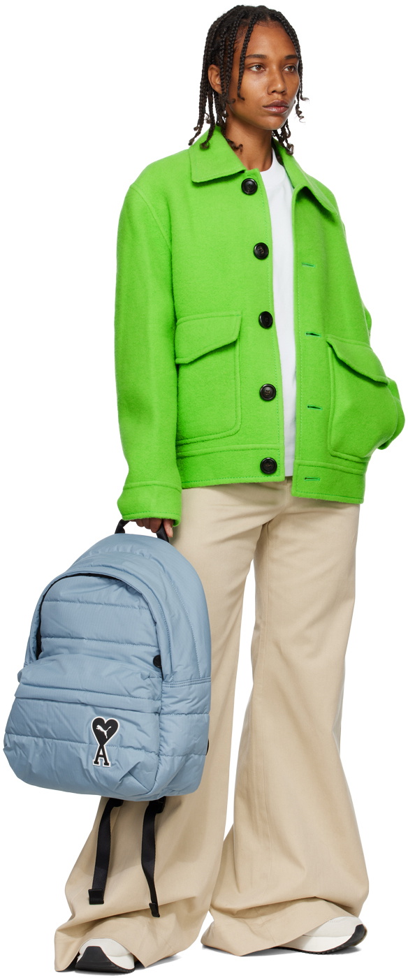 AMI Alexandre Mattiussi Blue Puma Edition Quilted Backpack AMI ...