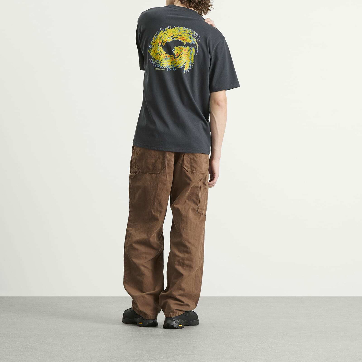 Gramicci Men's Hurricane T-Shirt in Vintage Black Gramicci