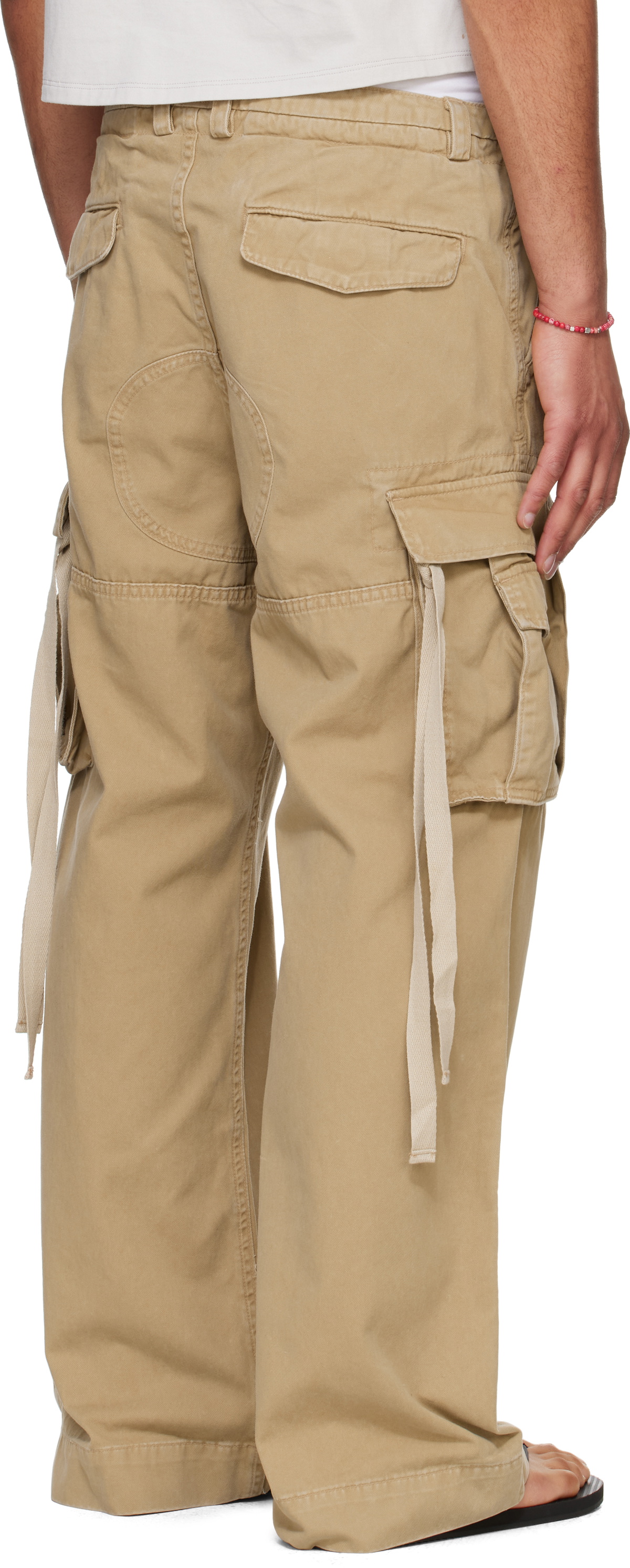 Raimundo Langlois Tan Double Fly Cargo Pants Raimundo Langlois