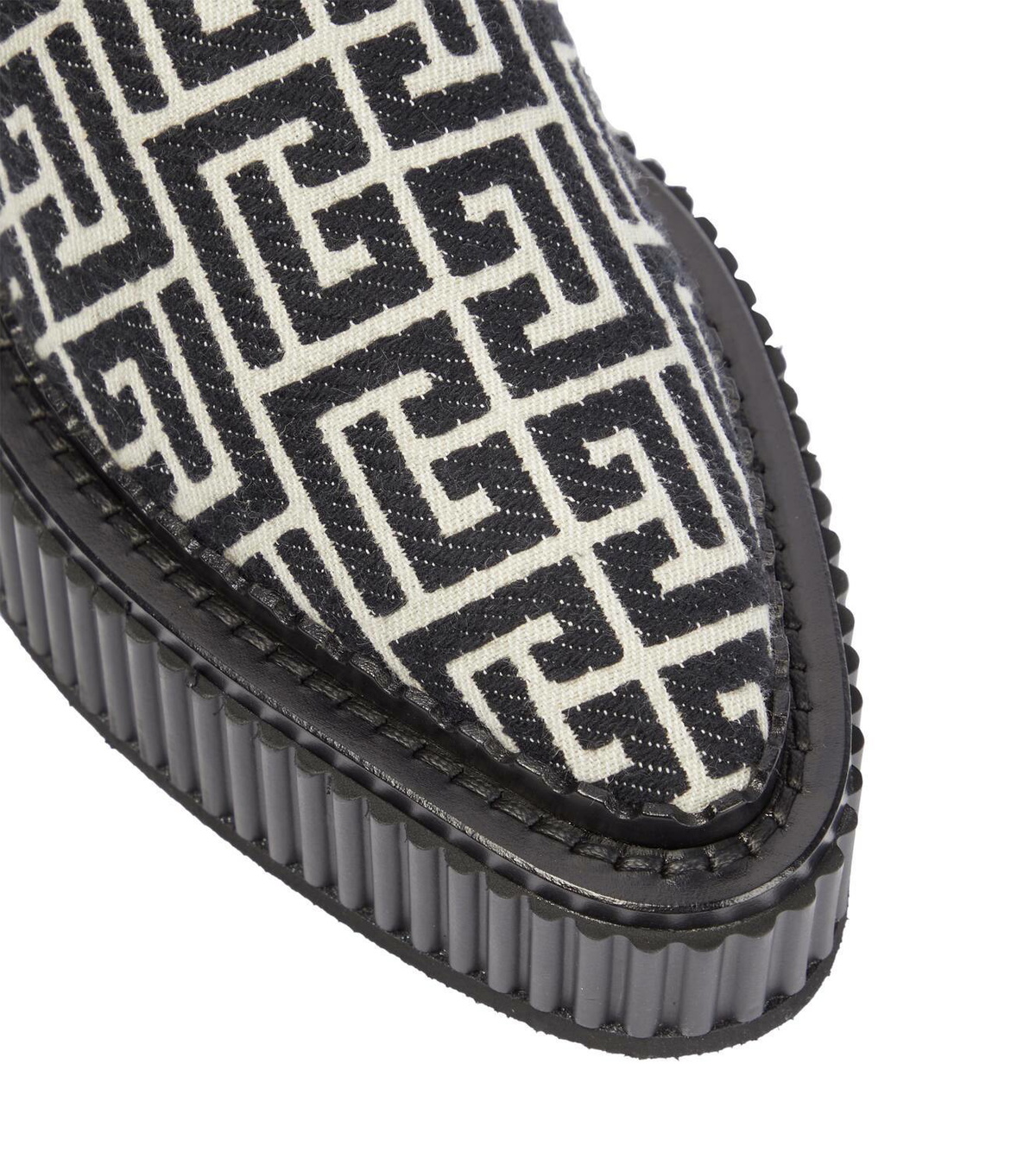 Balmain Monogram canvas platform slippers Balmain