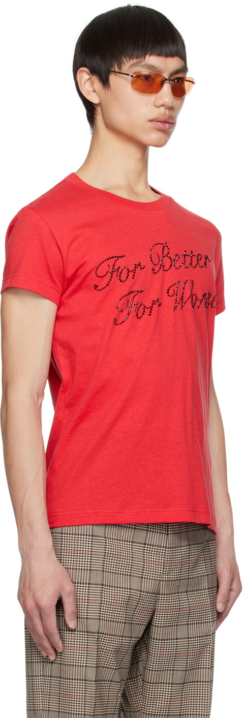 Acne Studios Red 'For Better For Worse' T-Shirt Acne Studios