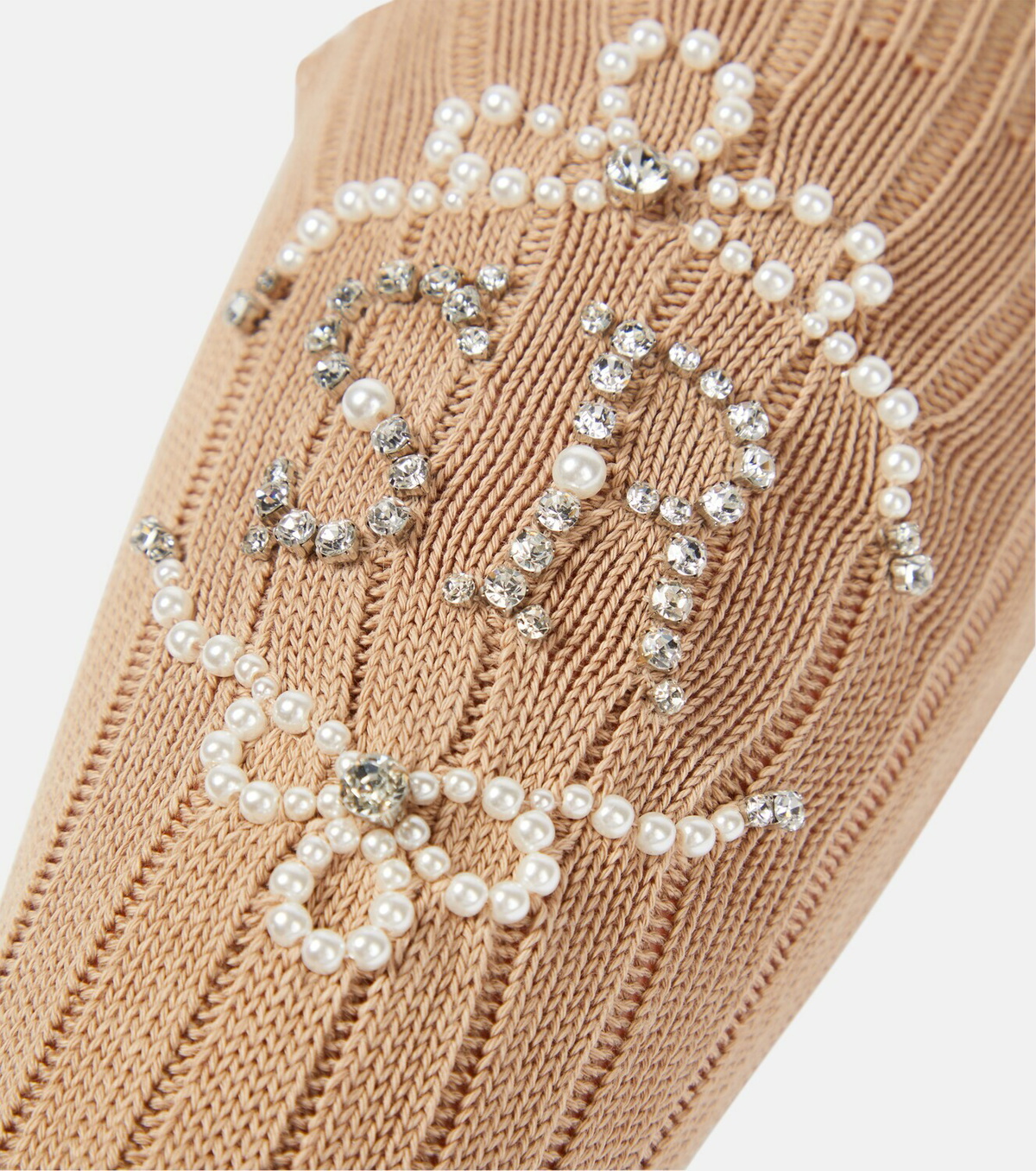 Simone Rocha Crystal-embellished cotton-blend socks Simone Rocha