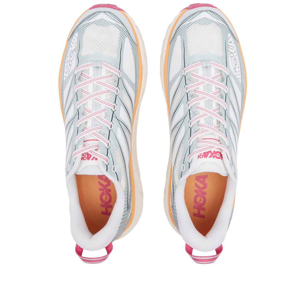 Hoka One One Men's Mafate Speed 2 Sneakers in White/Ice Flow Hoka One One