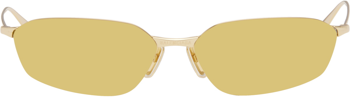 Balenciaga Gold Invisible 2.0 Geometrical Sunglasses Balenciaga