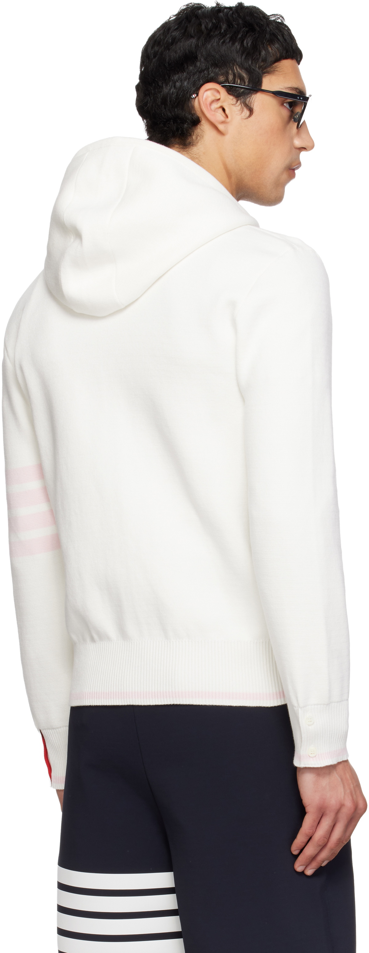 Thom Browne Off-White Milano Stitch Zip Hoodie Thom Browne