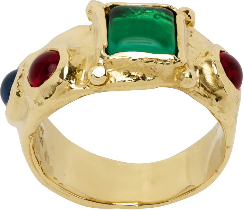 Mondo Mondo Gold Suede Ring Mondo Mondo