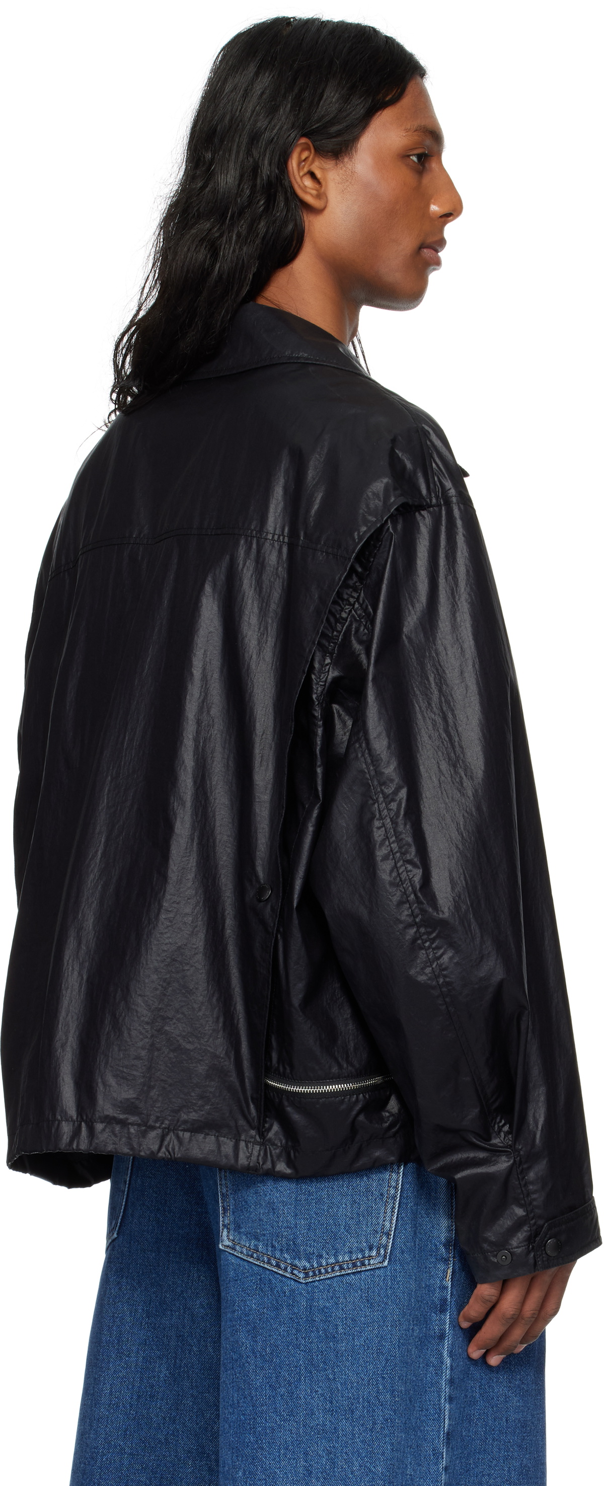 Solid Homme Black Zipper Light Jacket Solid Homme