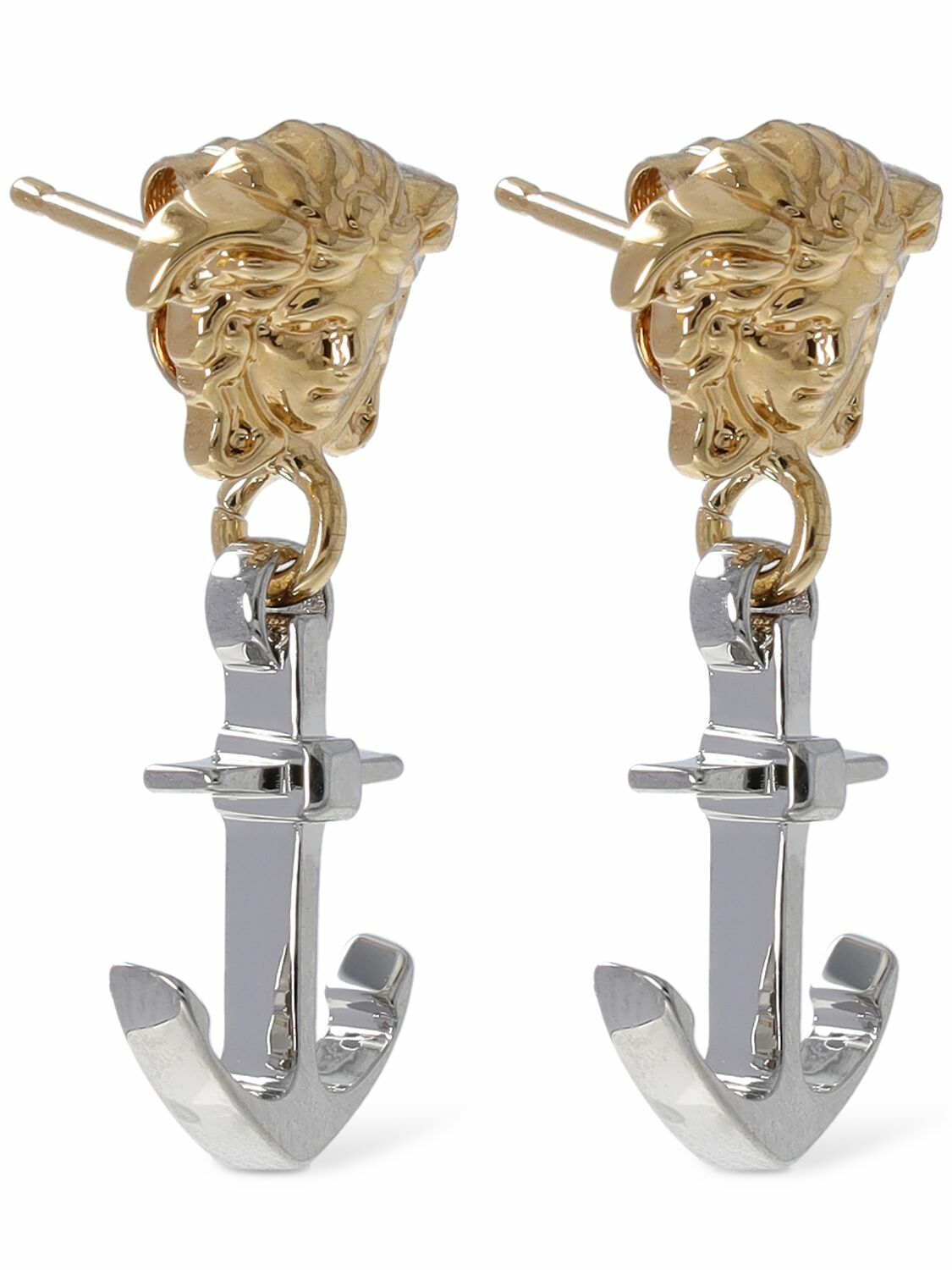 VERSACE - Anchor Logo Pendant Earrings Versace