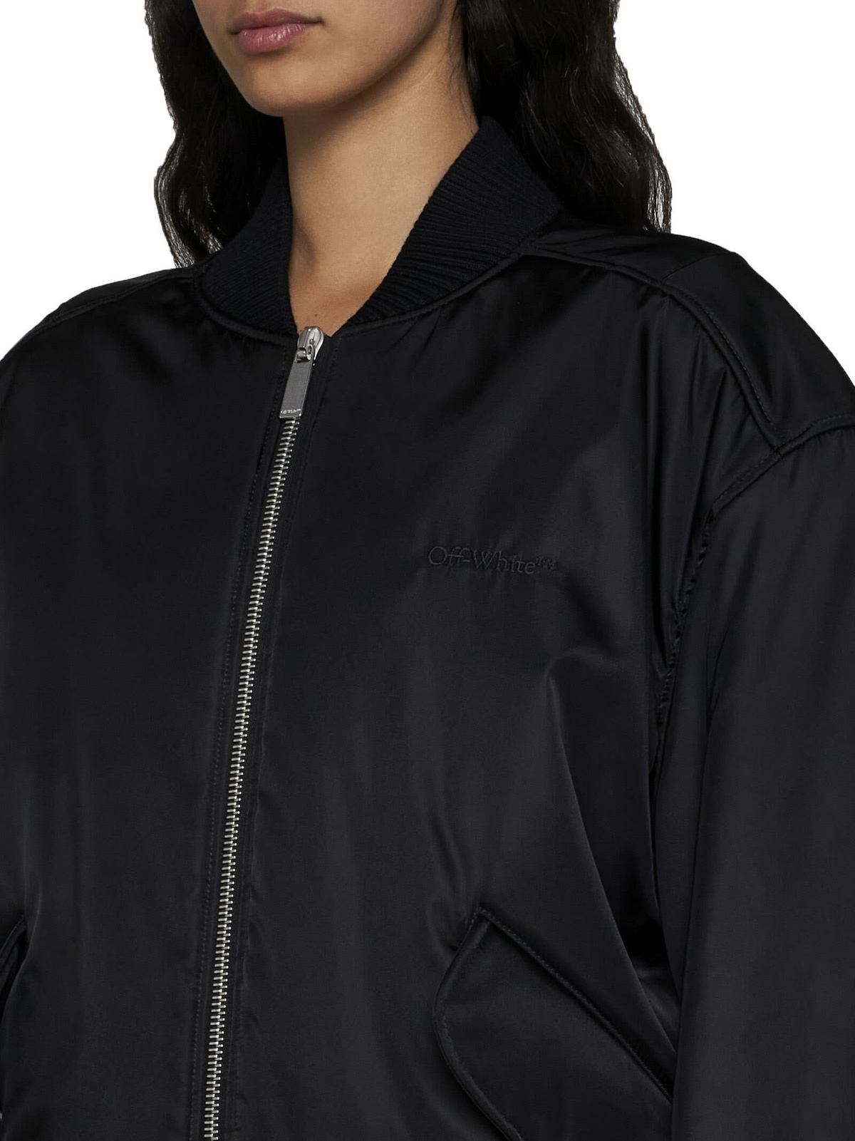 Off-White Black Oversize Nylon Jacket Off-White