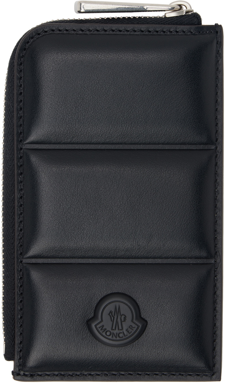 Moncler Black Quilted Leather Card Holder Moncler