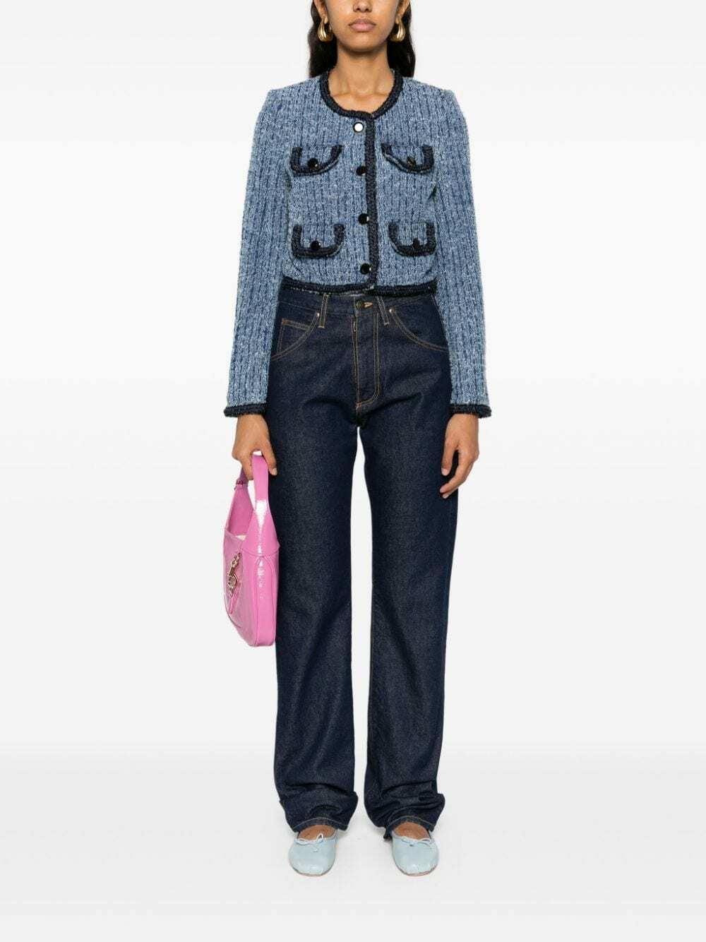 SELF PORTRAIT - Cotton Cropped Jacket Self-Portrait