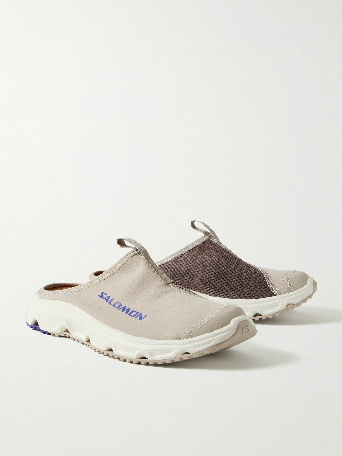 Salomon - RX Slide 3.0 Leather-Trimmed Ripstop and Mesh Slip-On ...