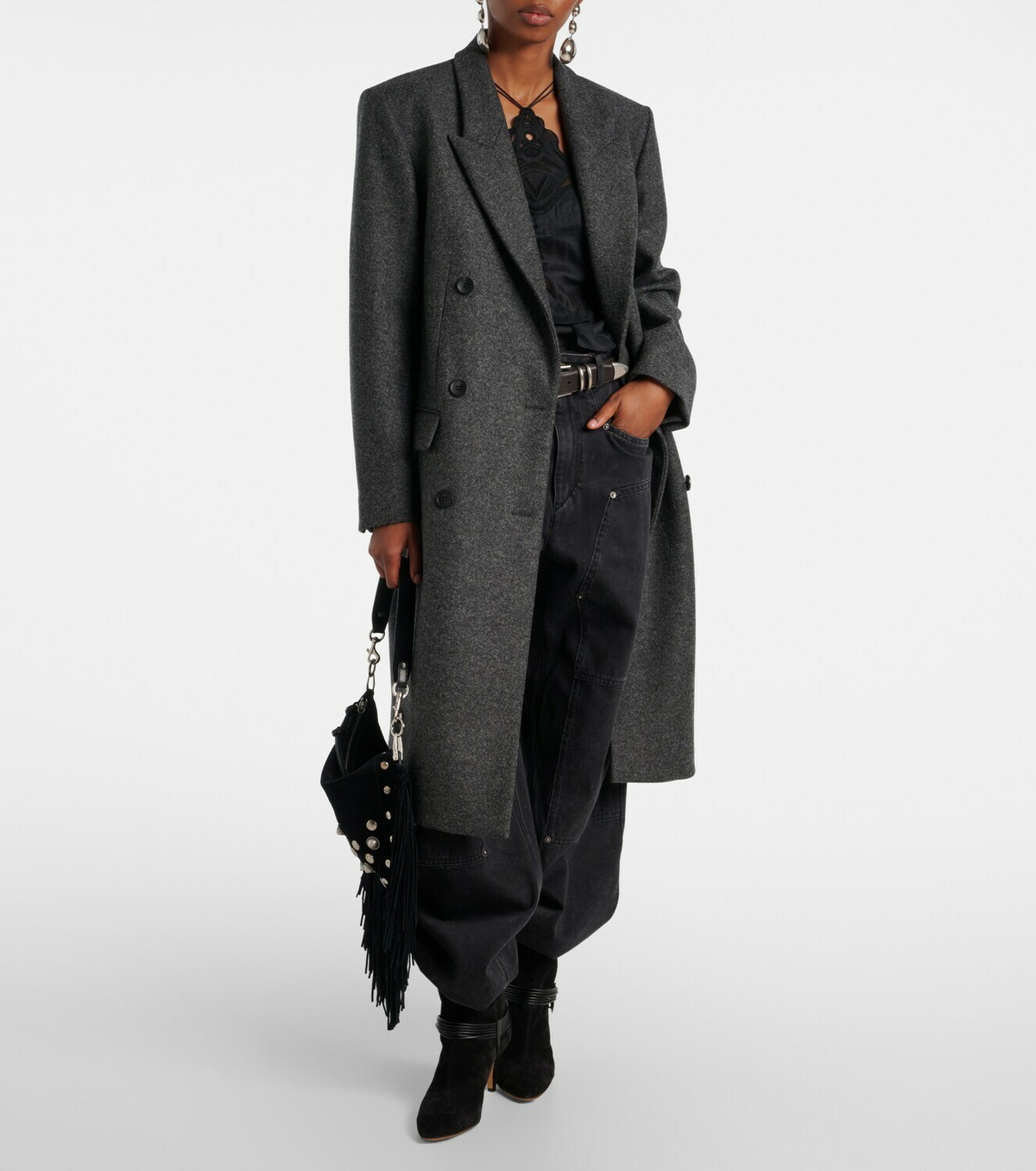 Isabel Marant Irene double-breasted virgin wool coat Isabel Marant