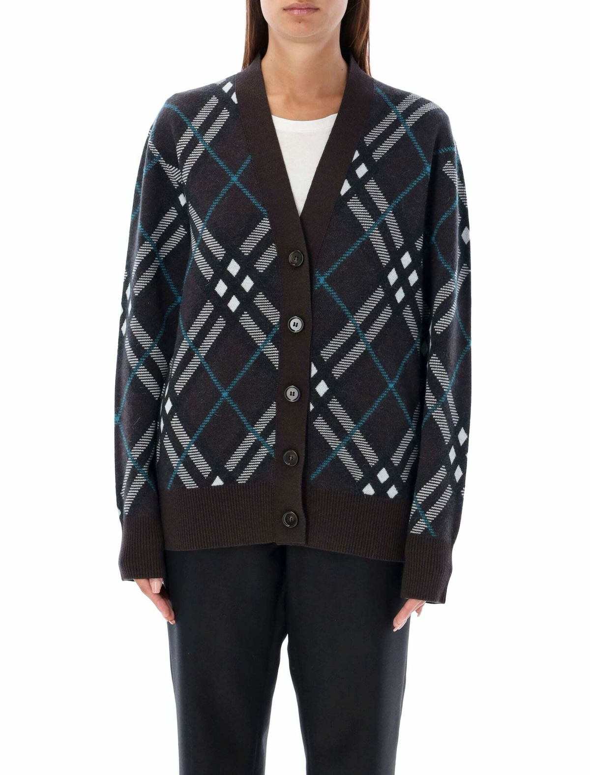 Burberry Checked Cardigan Burberry